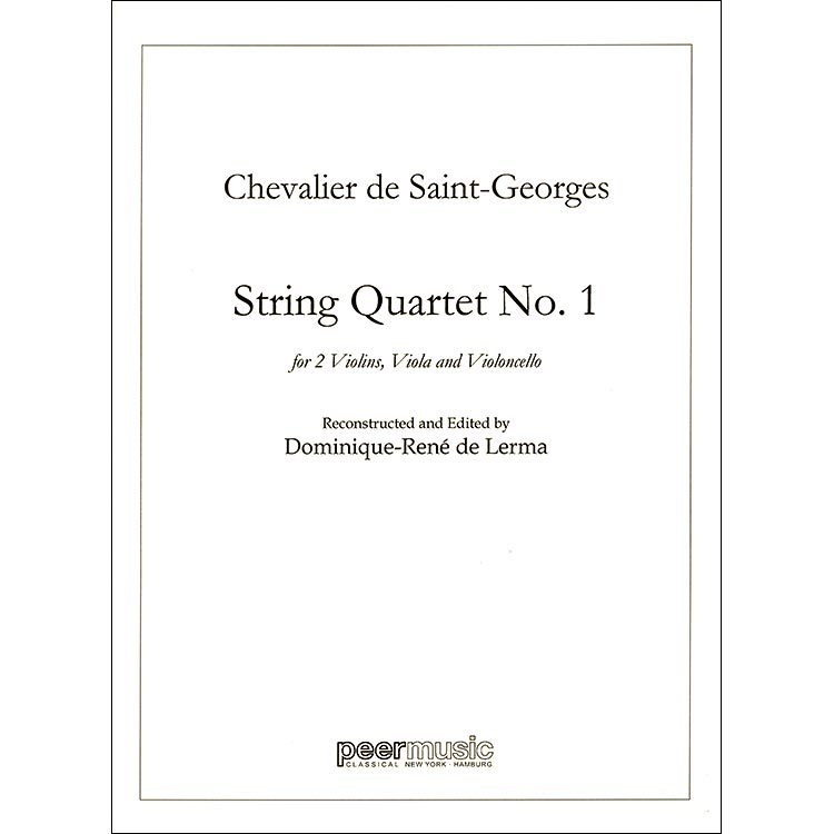 String Quartet No.1, Op.1, score; Joseph Bologne, Chevalier de Saint-Georges | Carriage House ...