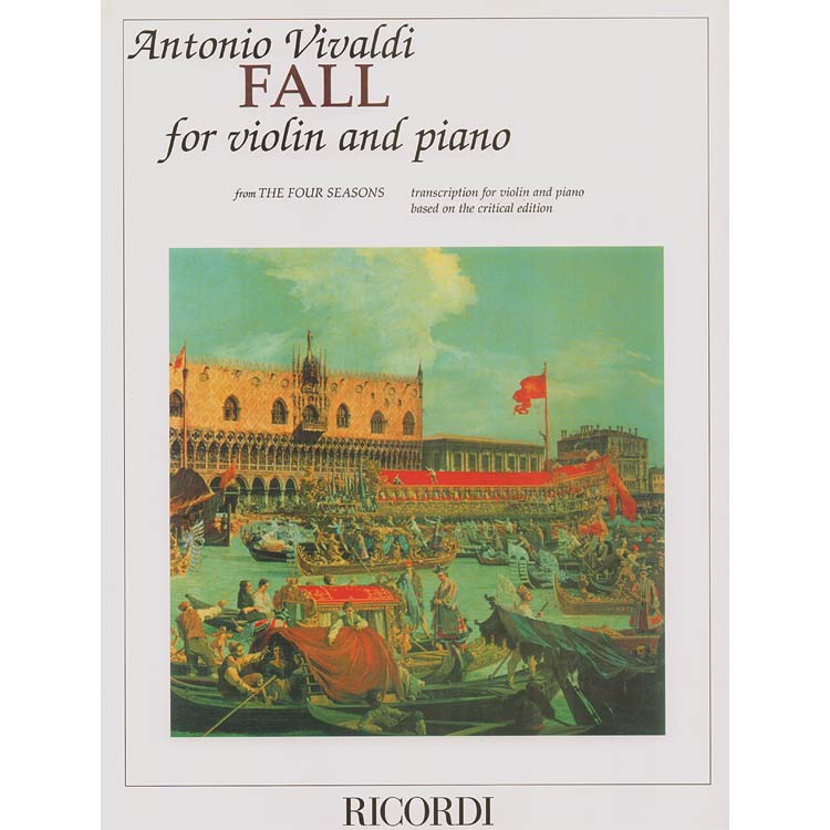 Four Seasons, op. 8, no. 3 ""Autumn"" violin and piano; Antonio Vivaldi (Ricordi) | Carriage ...